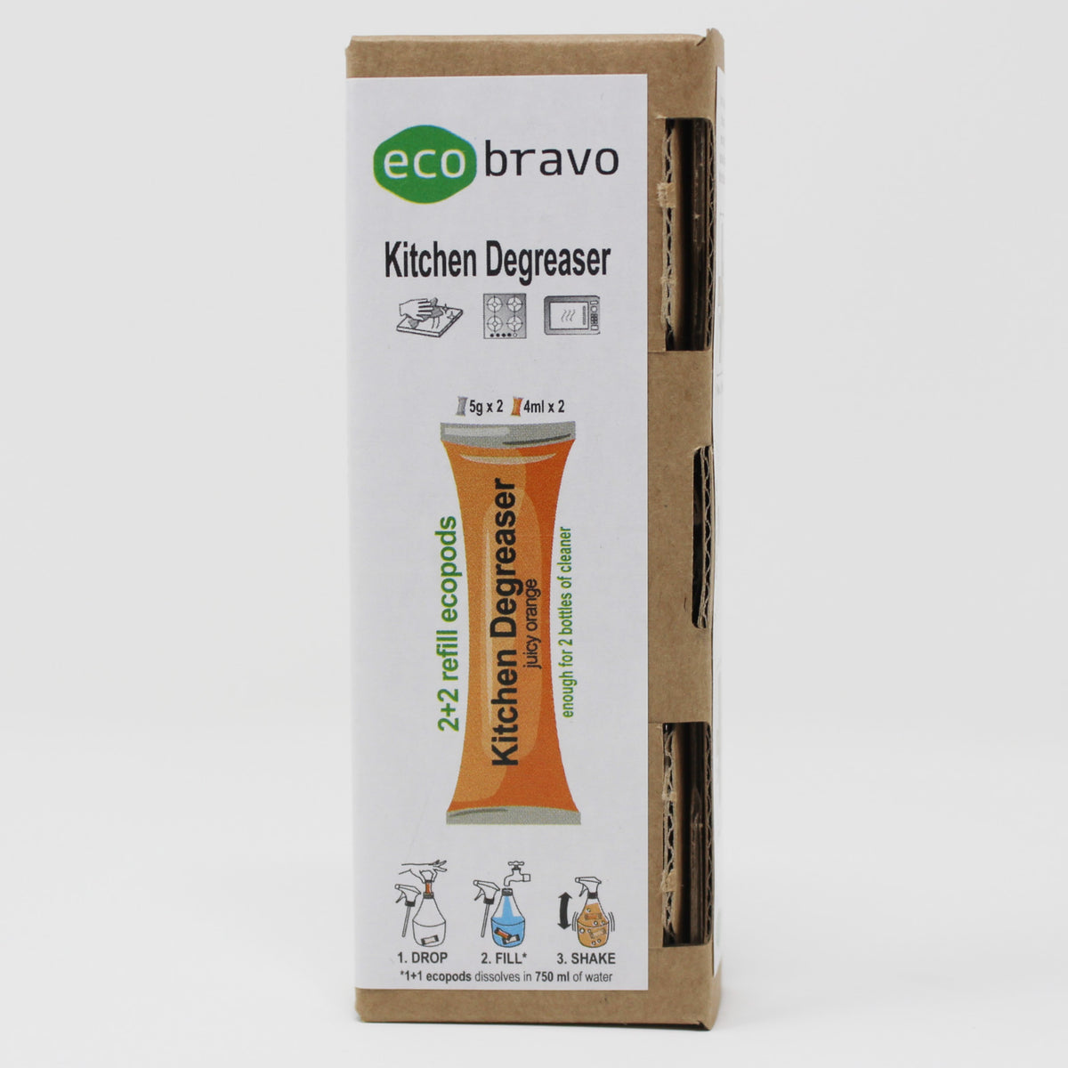 Water Soluble Plastic Free Cleaning Sachets - Kitchen | Eco Bravo UK